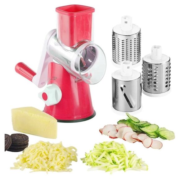 EDEFISY | Kitchen | New Manual Rotary Cheese Grater 3 Interchangeable ...